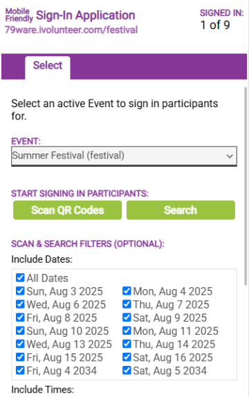 New: Mobile Friendly Sign In Application - ivolunteer.com